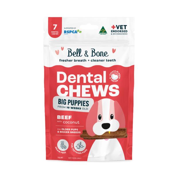 Bell And Bone Beef Puppy Dental Chews Large – Sparklet