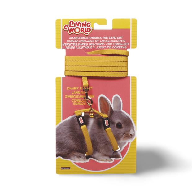 Living World Dwarf Rabbit Harness Lead Set Yellow – Sparklet