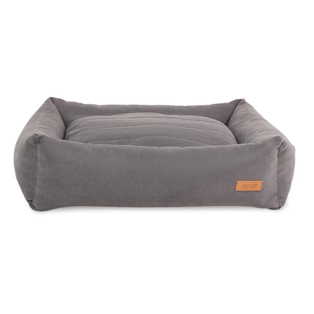 Lulu And Boo Dog Bolster Bed Quilted Siena Removable Parts Grey – Sparklet