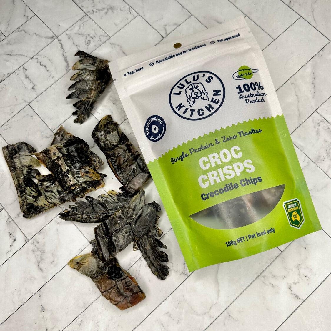 LULU'S KITCHEN Dog Treats Croc Crisps - Crocodile Chips 100G – Sparklet