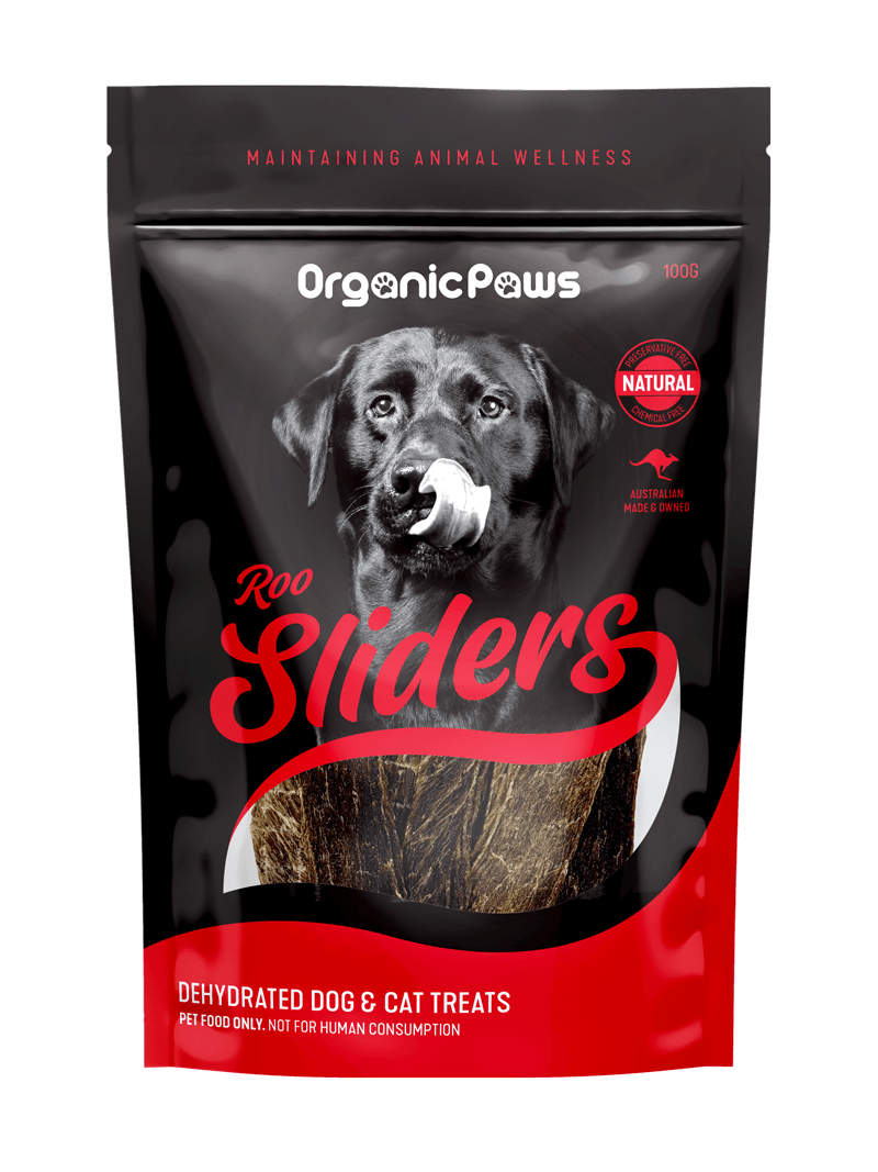 ORGANIC PAWS Roo (Kangaroo) Sliders Dog Cat Treats 100G – Sparklet