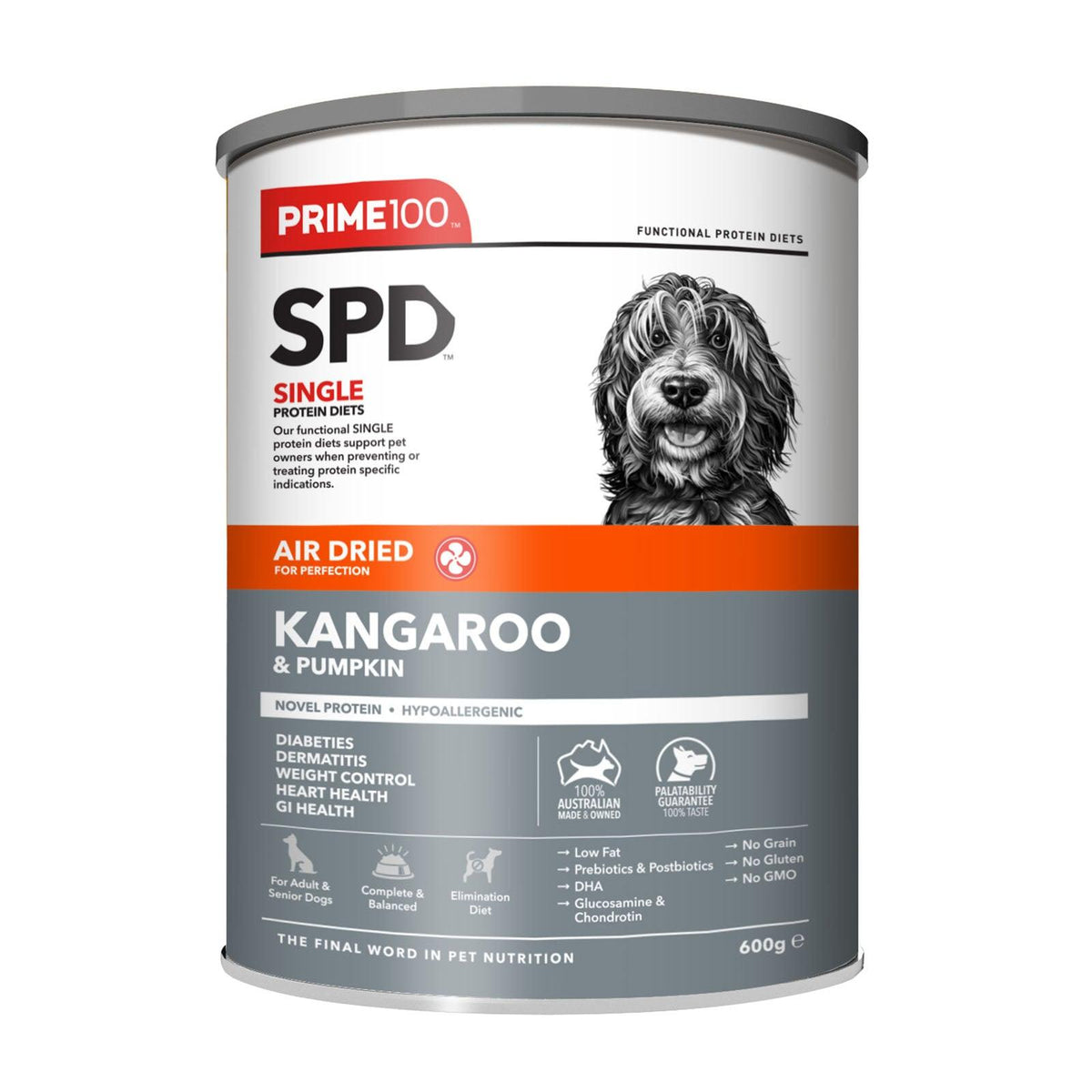 PRIME100 SPD Air Kangaroo & Pumpkin Adult Dry Dog Food 600G – Sparklet