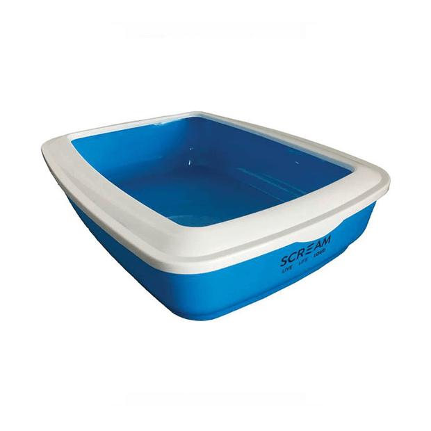 Scream Rectangle Litter Tray Loud Blue – Sparklet