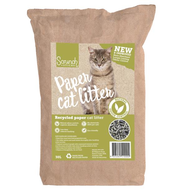 Scrunch And Sticks Natural Recycled Paper Cat Litter – Sparklet