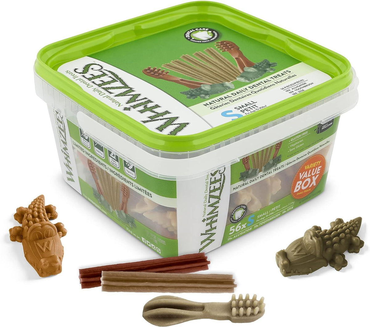 WHIMZEES Natural Daily Dental Chews For Adult Dog Small Breed Variety ...