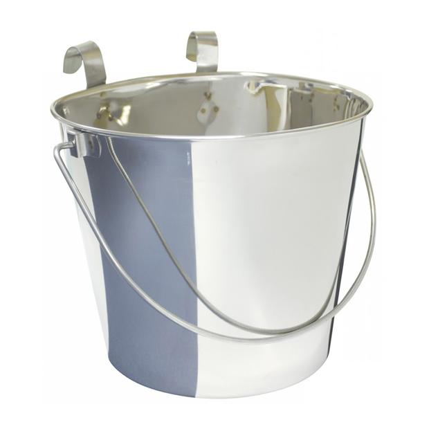 Zeez Stainless Steel Flat Sided Bucket Pail With Two Hooks – Sparklet