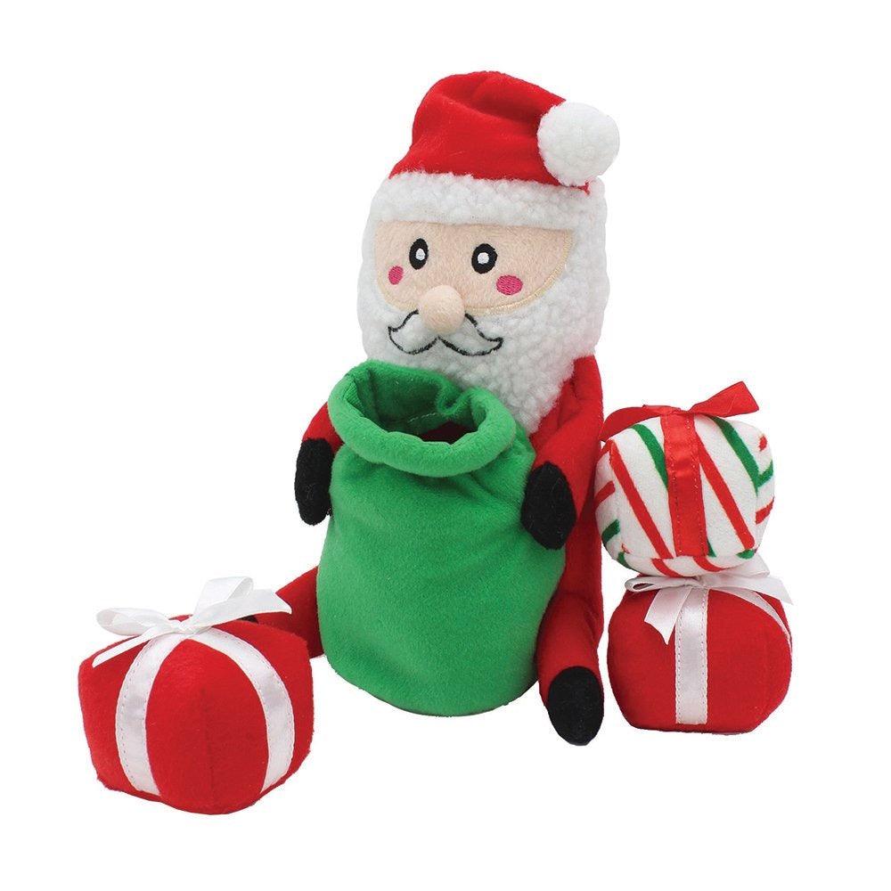 ZIPPY PAWS Holiday Zippy Burrow Santa Sack Dog Squeaking Toys – Sparklet