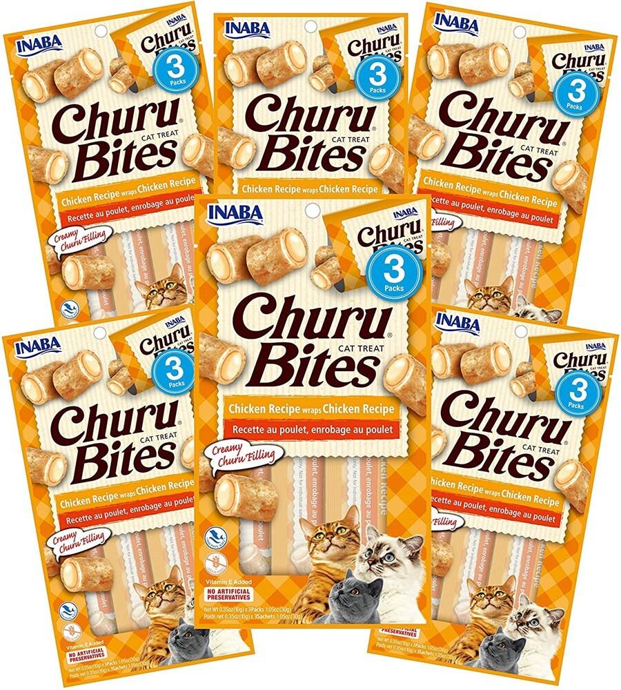 INABA Churu Bites Chicken Recipe 6 Packs Cat Treats – Sparklet